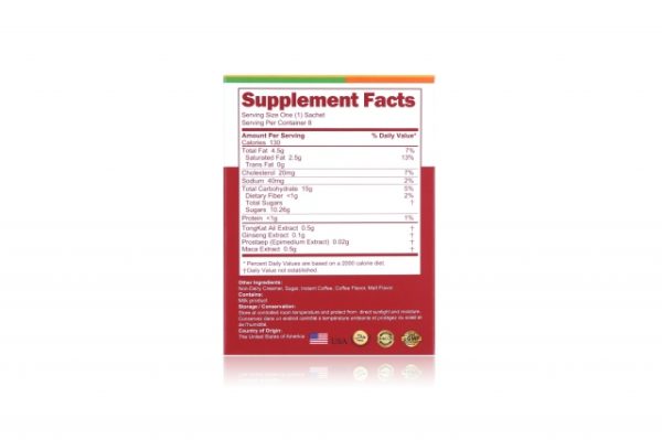 Xpower™ Coffee -each Sachet 24.5g with SUGAR 10g/sachet 8 sachets per ...